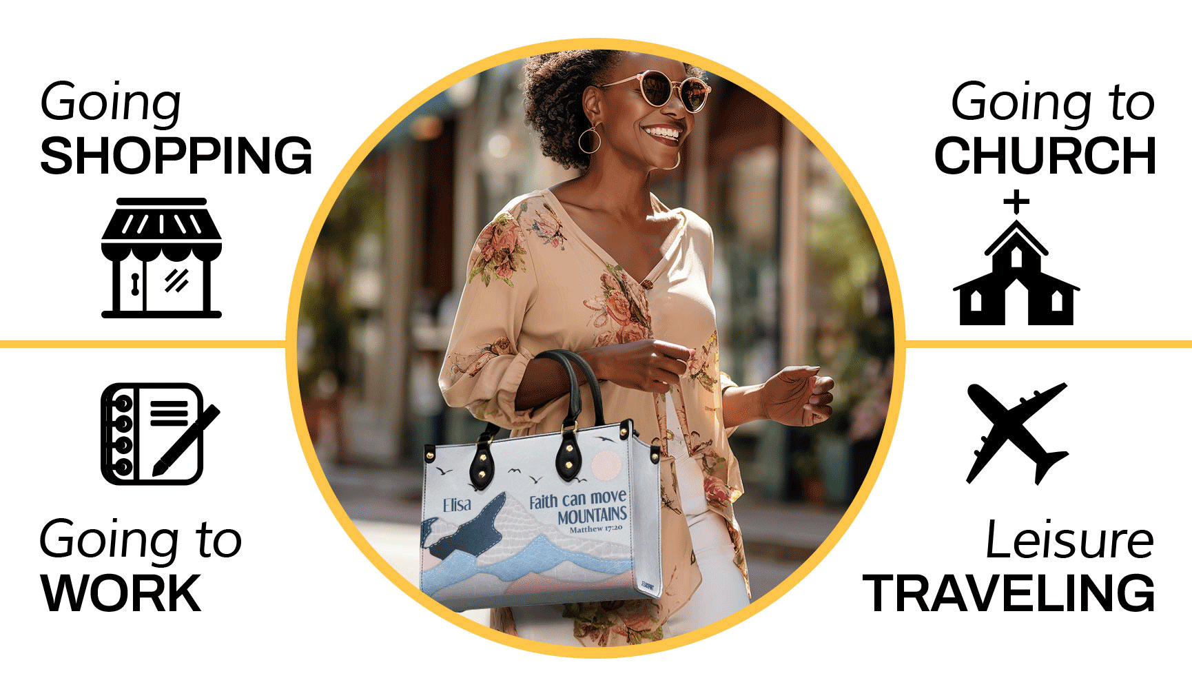 Special Personalized Leather Handbag - Faith Can Move Mountains HIHN28 ...