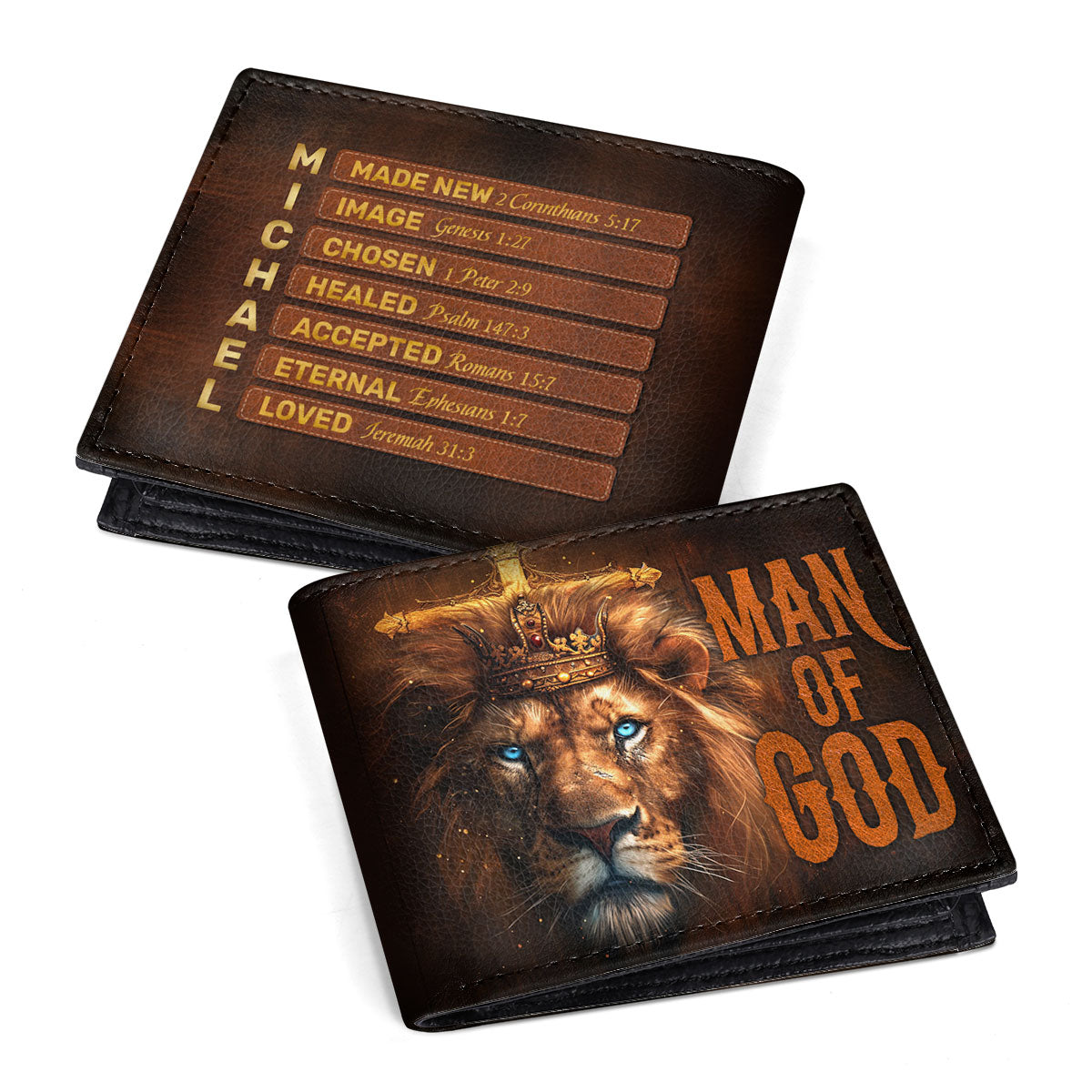Man Of God | Personalized Folded Wallet For Men – Jesuspirit