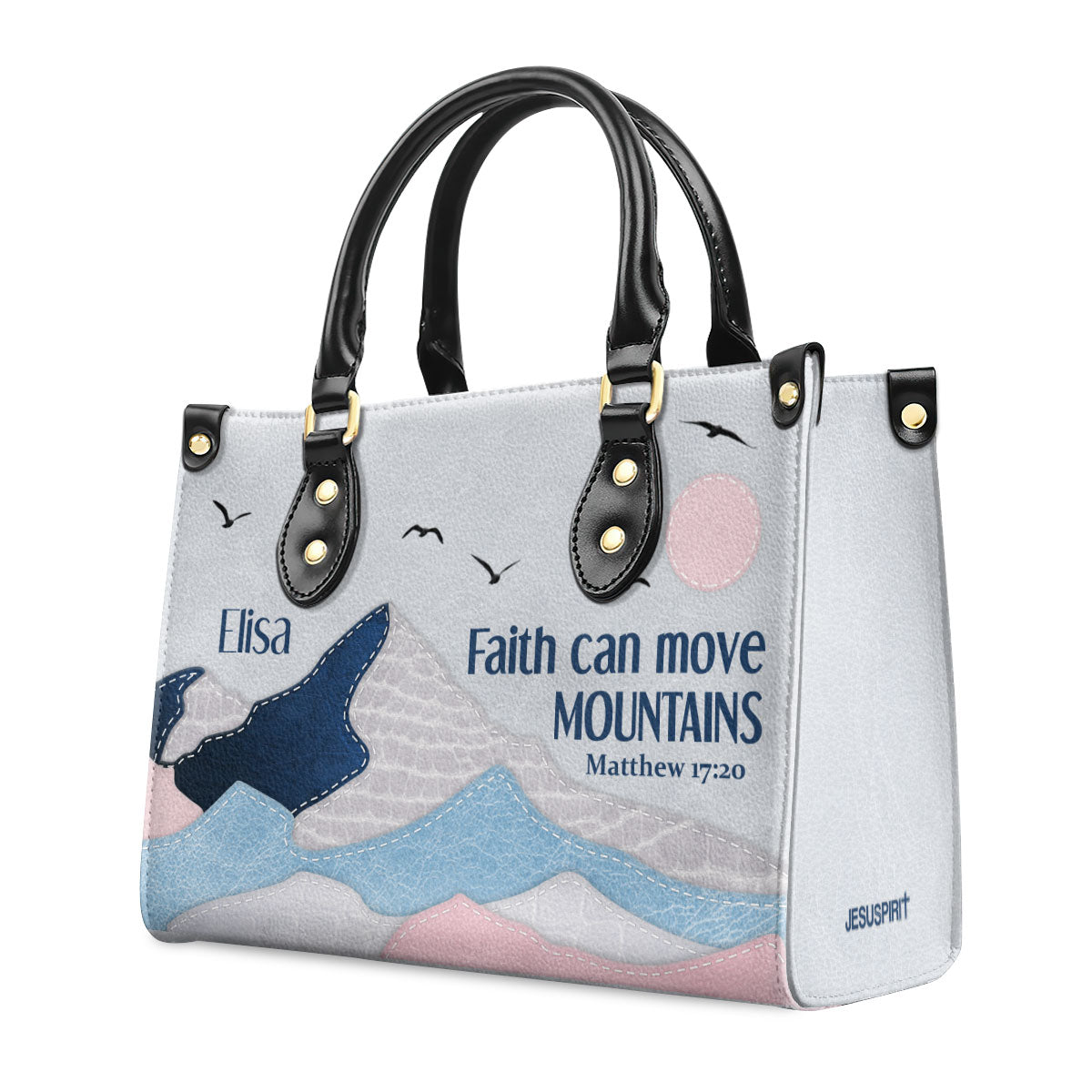 Special Personalized Leather Handbag - Faith Can Move Mountains HIHN28 ...