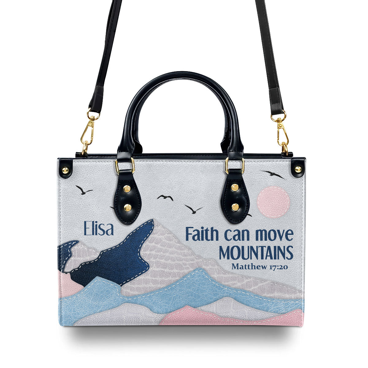 Special Personalized Leather Handbag - Faith Can Move Mountains HIHN28 ...