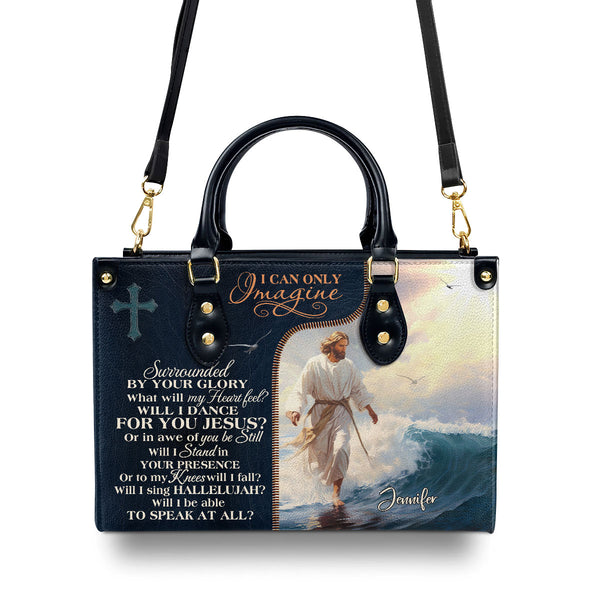 Jesuspirit | Personalized Leather Handbag With Zipper | Jesus I Can On