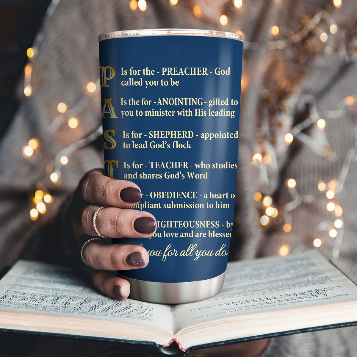 Jesuspirit | Christian Faith Gifts | Stainless Steel Tumbler | Thank Y