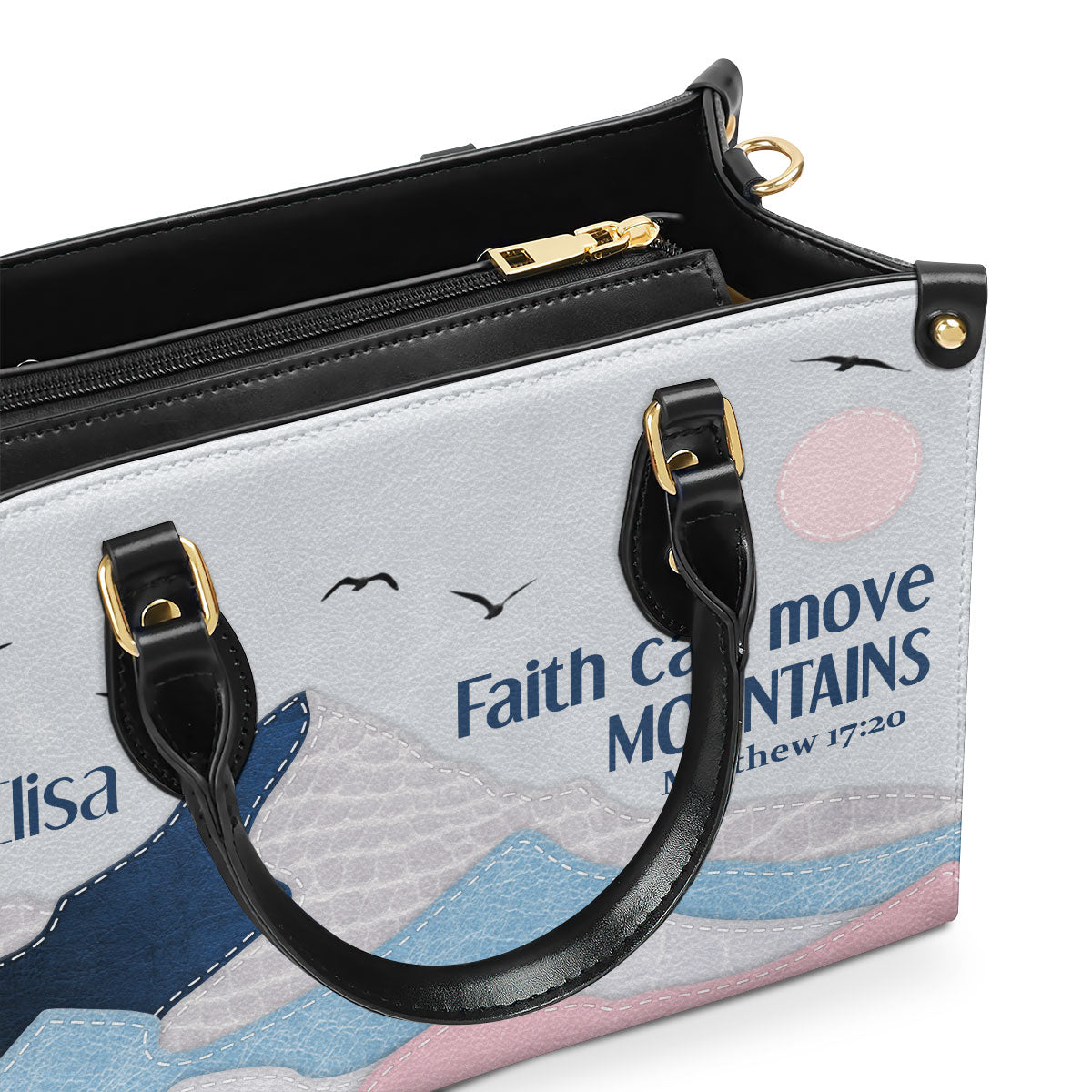 Special Personalized Leather Handbag - Faith Can Move Mountains HIHN28 ...