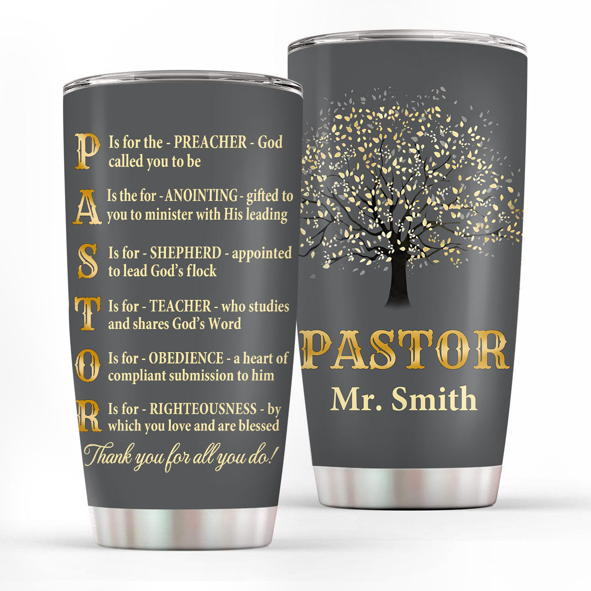 Jesuspirit | Christian Faith Gifts | Stainless Steel Tumbler | Thank Y
