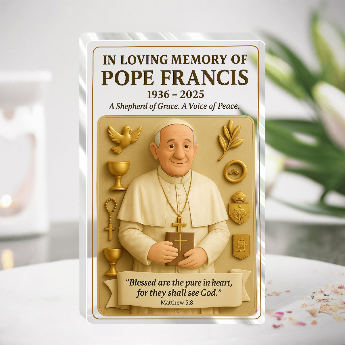 Thank You Father | Custom Shaped Squared Acrylic Plaque – Jesuspirit