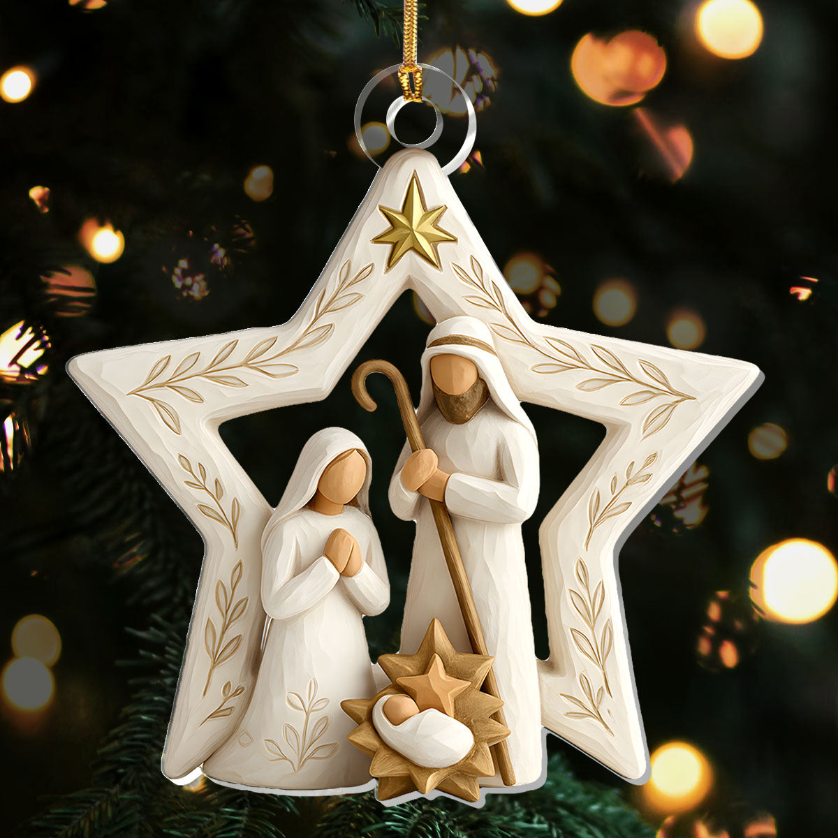 Holy Night Star | 1-Layer Acrylic Ornament – Jesuspirit