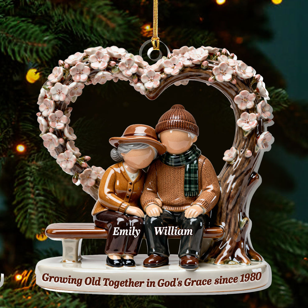 Growing Old Together In God's Grace | Personalized 1-Layer Acrylic Orn ...
