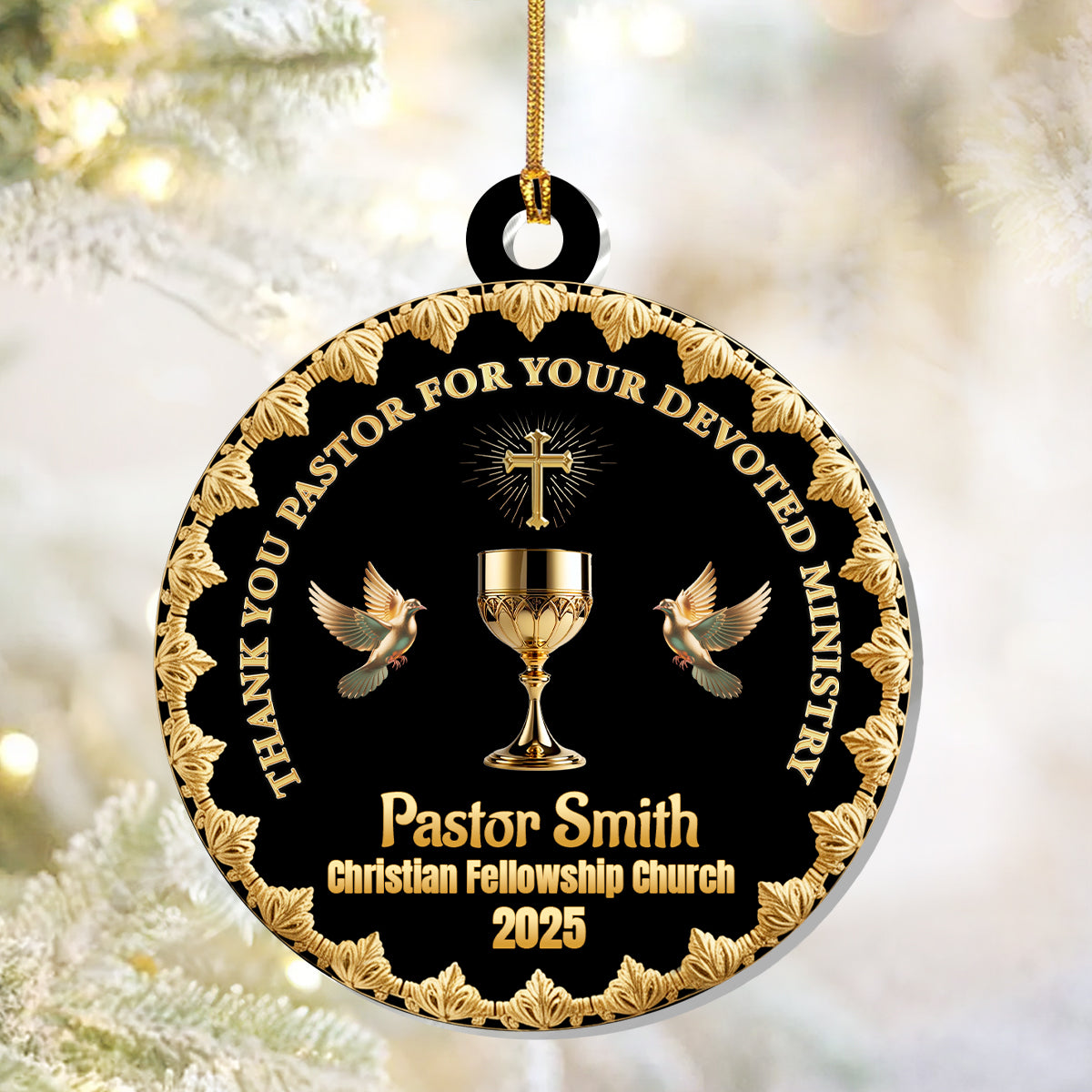 Thank You Pastor for Your Devoted Ministry | Personalized 1-Layer Acry ...