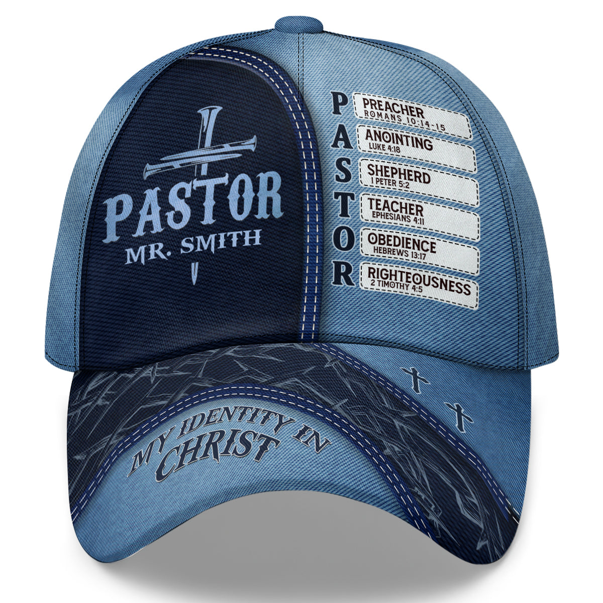 Gift For Pastor - Your Identity In Christ - Personalized Classic Cap ...