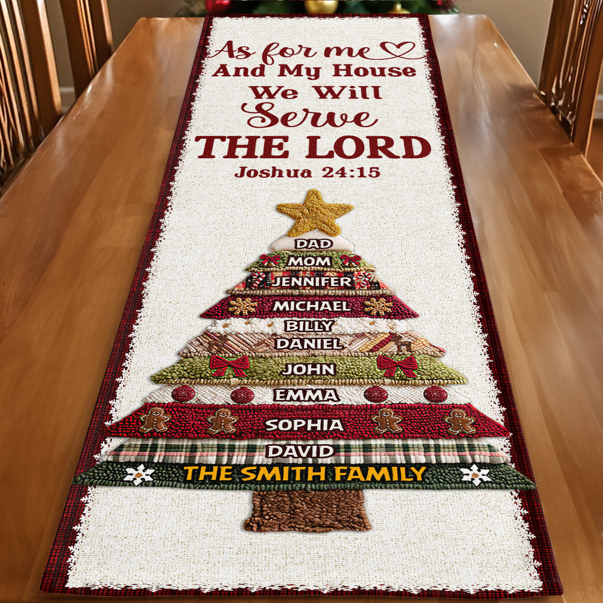 Gift For Family - As For Me And My House Serve The Lord - Personalized ...
