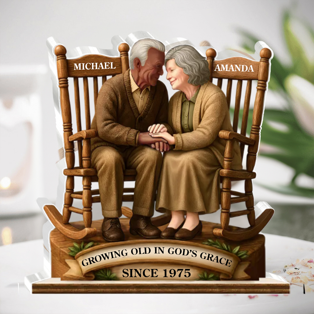 Growing Old In God’s Grace | Personalized Custom Shaped Squared Acryli ...