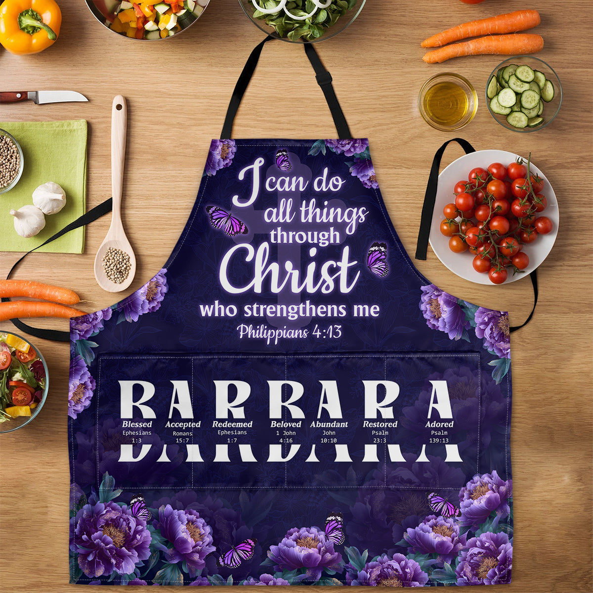 Strength In Christ | Personalized Apron With Pocket – Jesuspirit