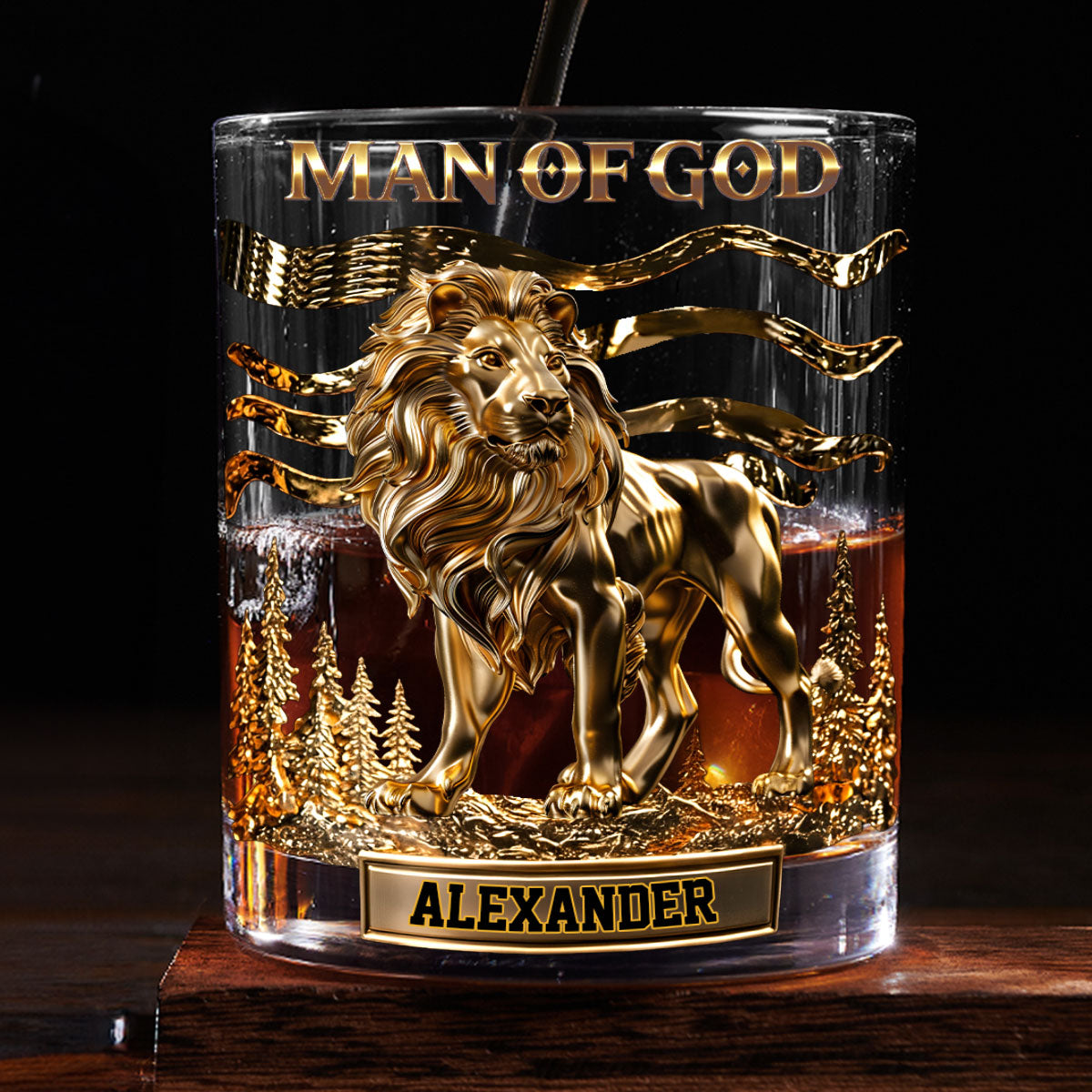 Man Of God | Personalized Round Whiskey Glass – Jesuspirit