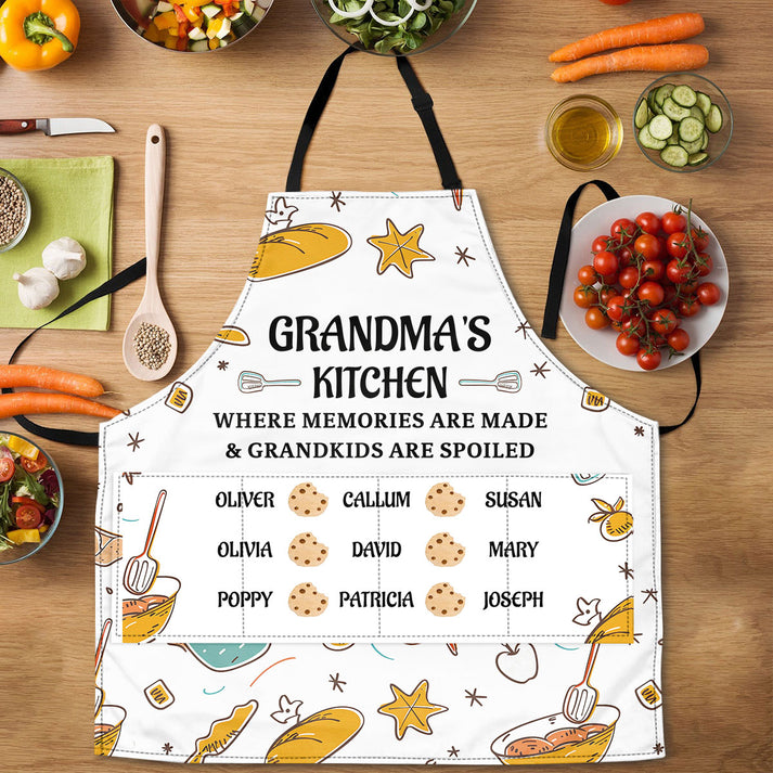 Grandma's Kitchen Where Memories Are Made | Personalized Apron With Po ...