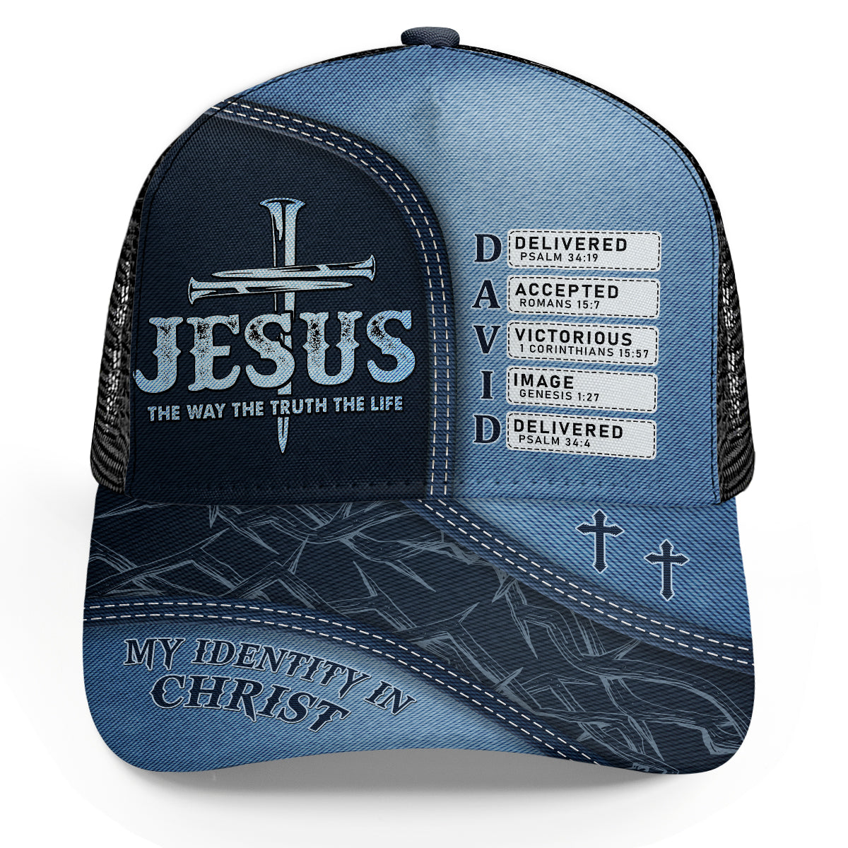 Gift For Men - Jesus The Way The Truth The Life - Personalized Mesh ...