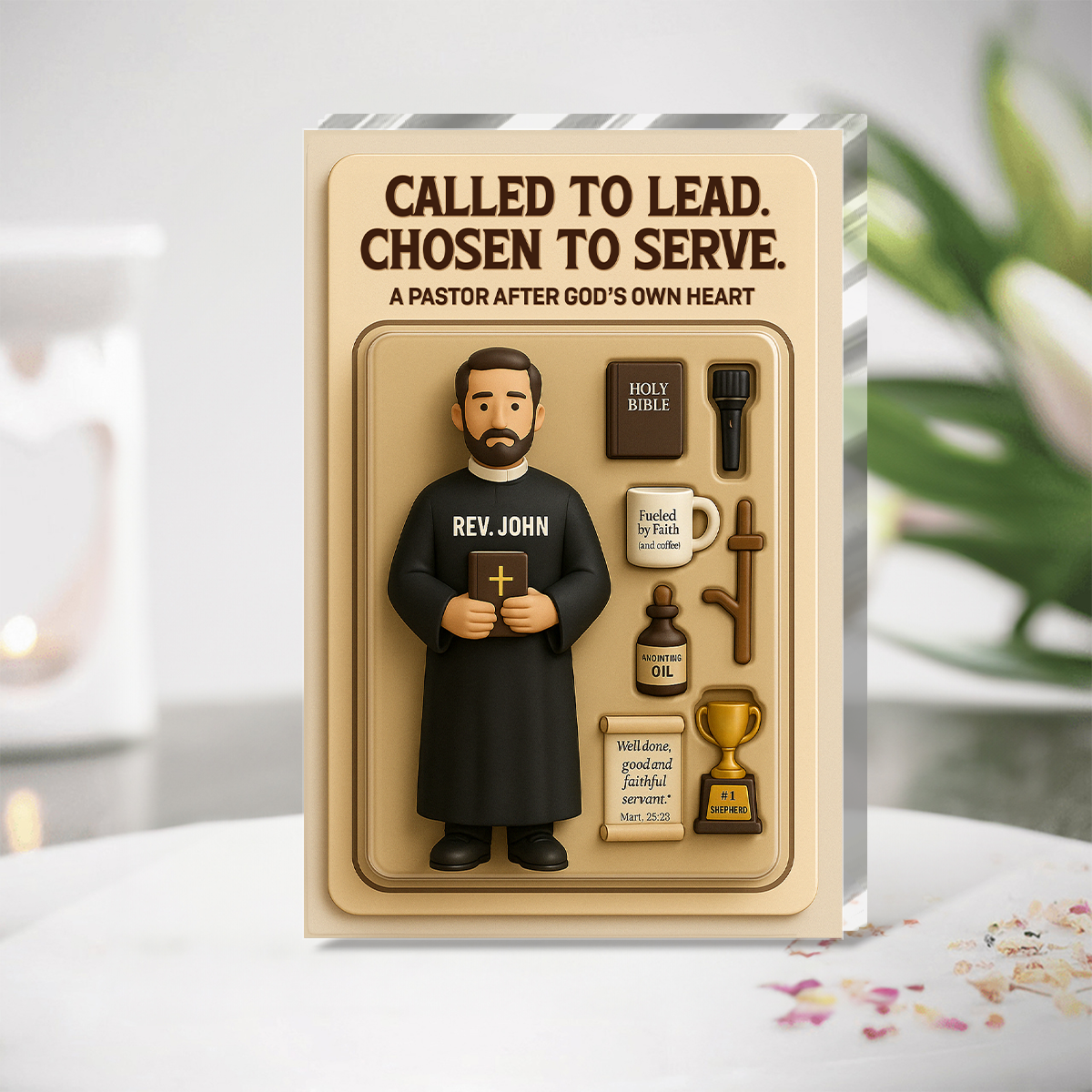 A Pastor After God’s Own Heart | Personalized Custom Shaped Squared Ac ...