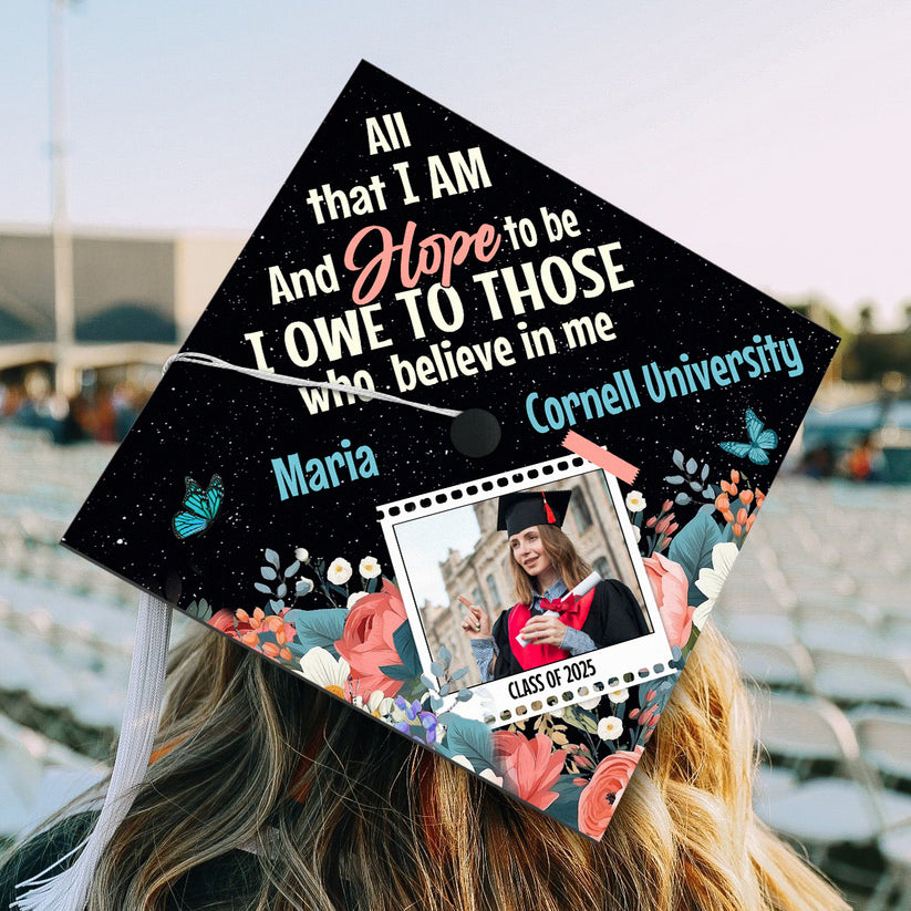 All That I Am And Hope To Be | Personalized Graduation Cap Topper ...
