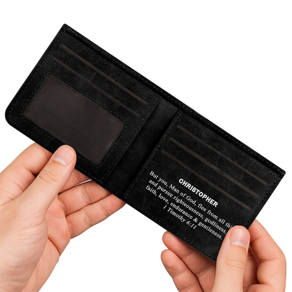 Man Of God | Personalized Classic Leather Wallet – Jesuspirit