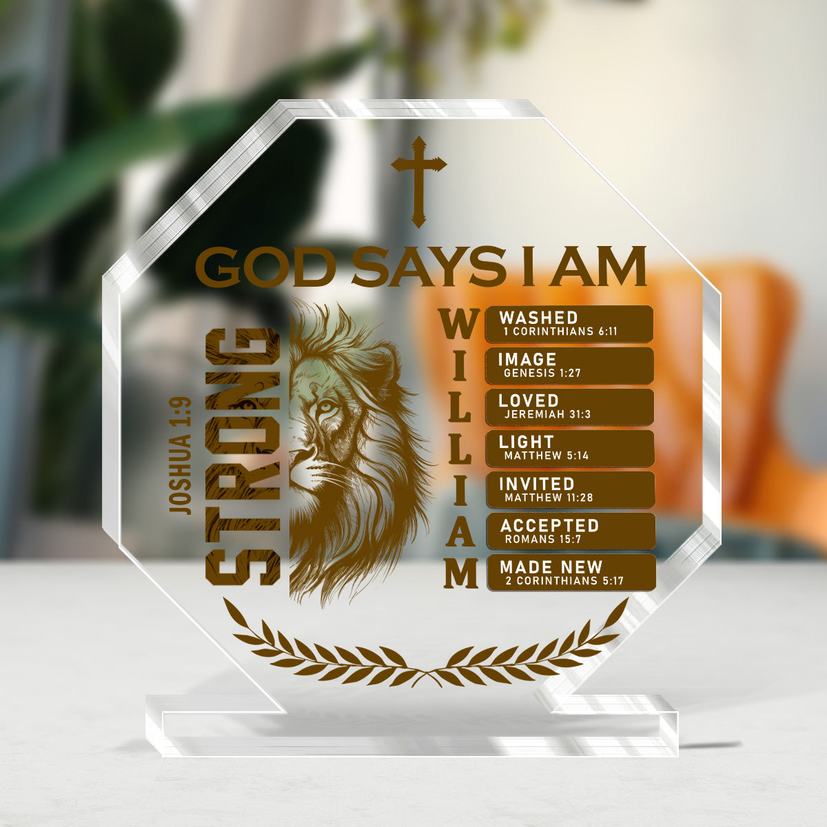 God Says I Am | Personalized Custom Shaped Squared Acrylic Plaque ...