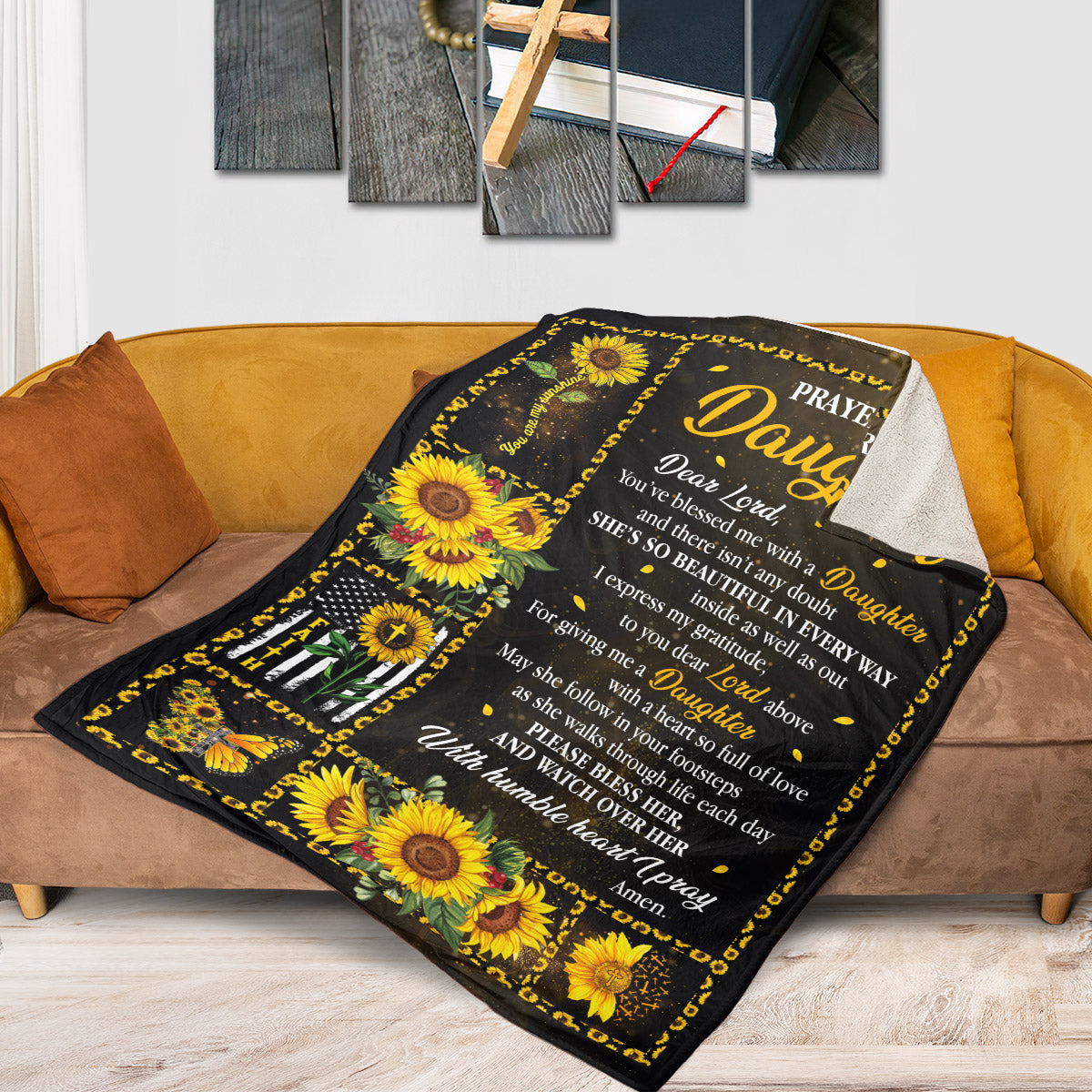 Sunflower Fleece Blanket For Daughter - Meaningful Gift From Parents H ...