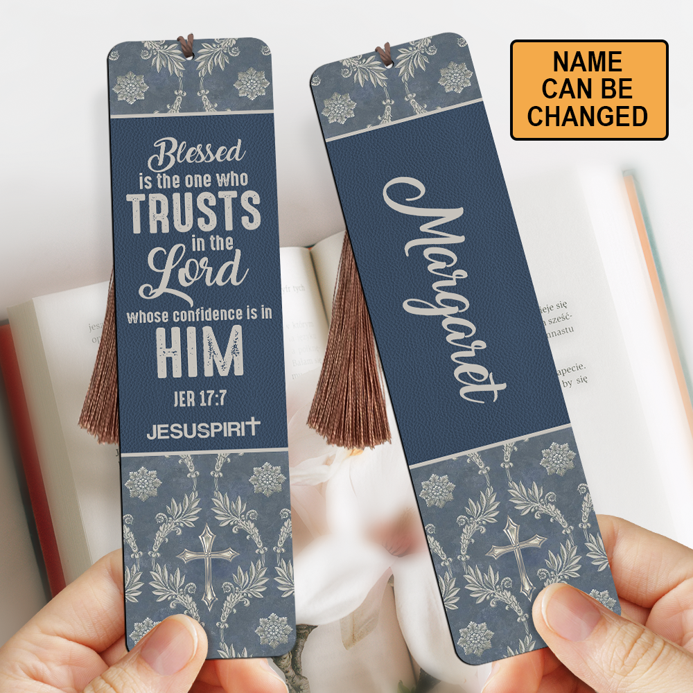 Unique Personalized Wooden Bookmark - Blessed Is The One Who Trusts In ...