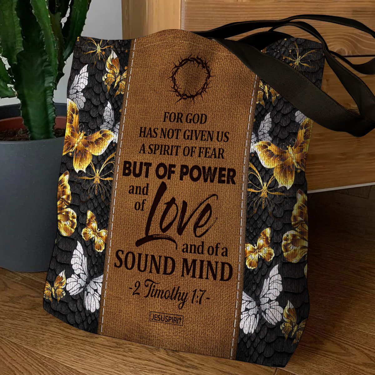 Awesome Christian Tote Bag - For God Has Given Us A Spirit Of Power An ...