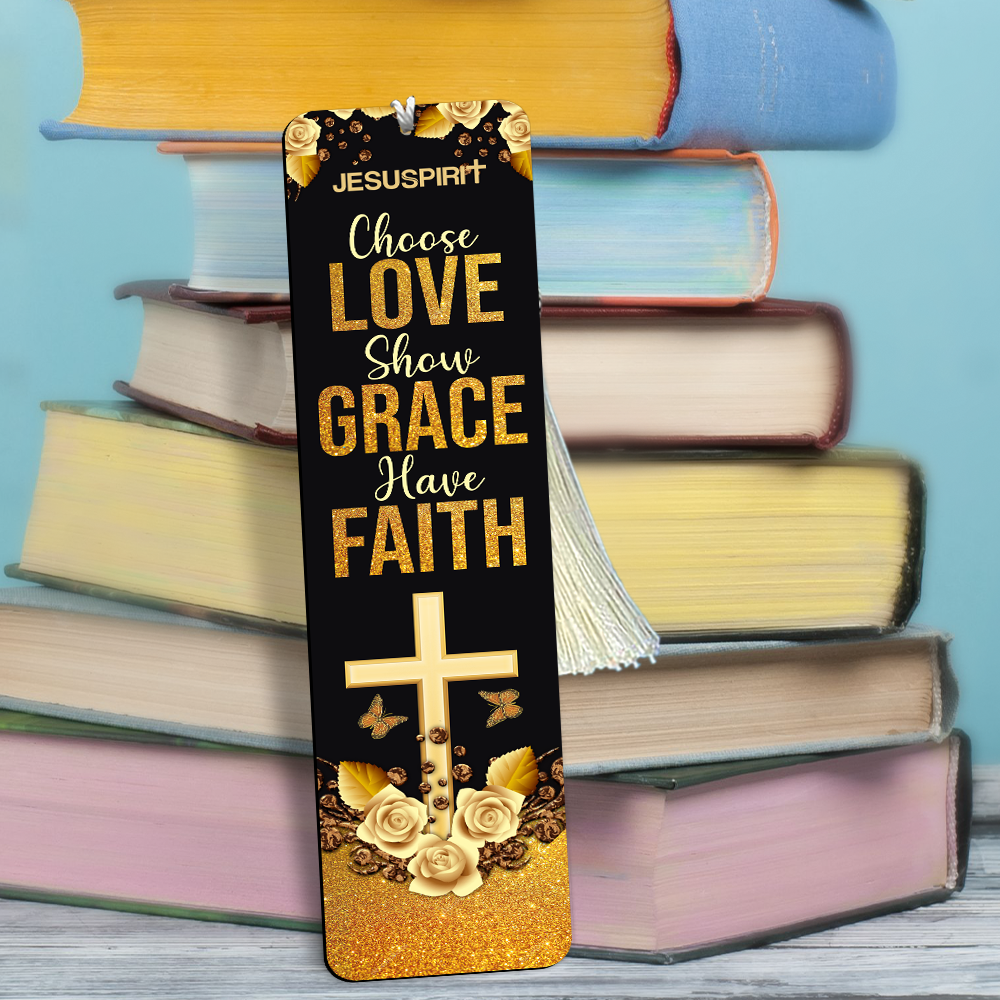 Choose Love, Show Grace, Have Faith - Personalized Wooden Bookmarks BM ...