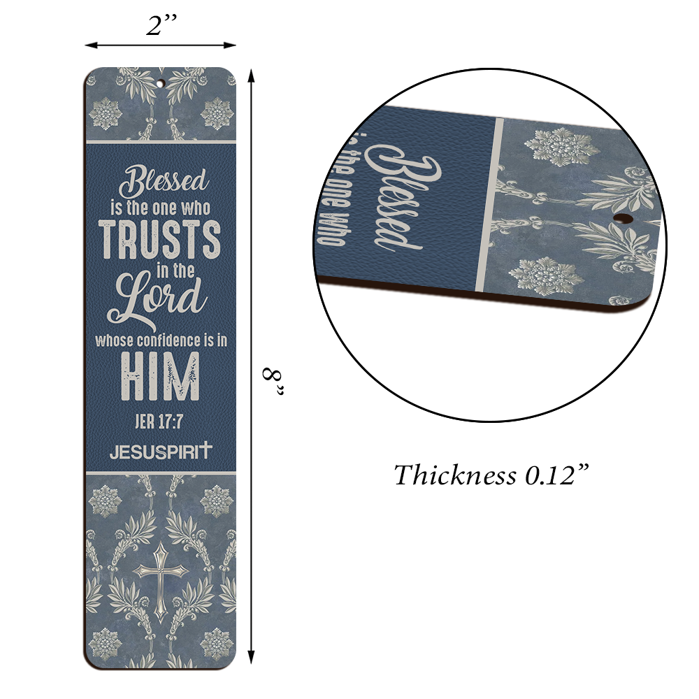 Unique Personalized Wooden Bookmark - Blessed Is The One Who Trusts In ...