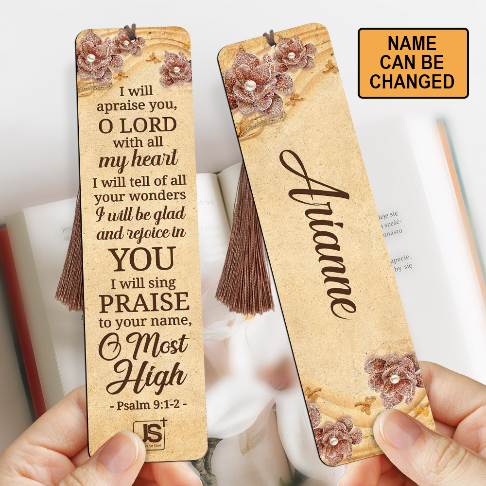 I Will Sing Praise To Your Name - Beautiful Personalized Wooden Bookma ...