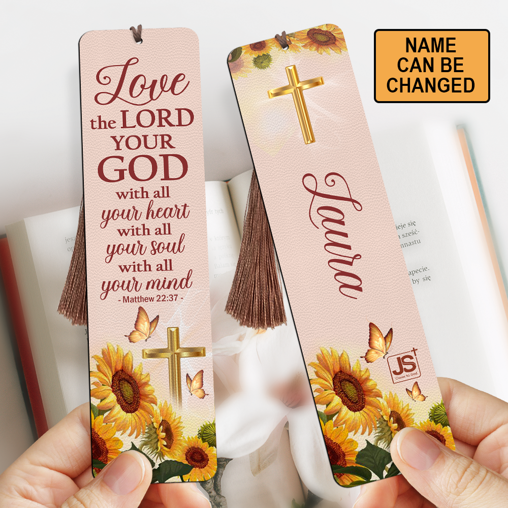 Must-Have Personalized Wooden Bookmarks - Love The Lord Your God With ...