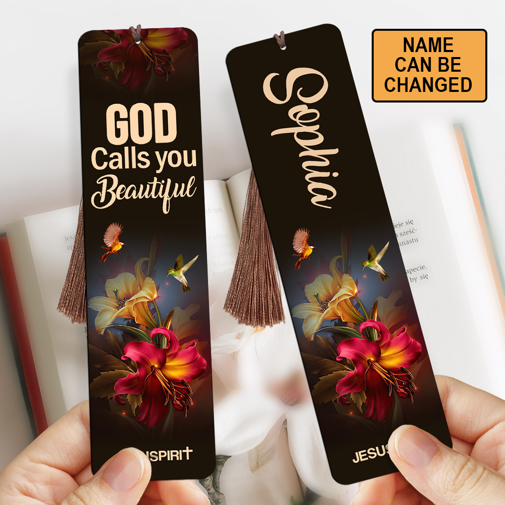 Lovely Personalized Wooden Bookmarks - God Calls You Beautiful BM26 - Jesuspirit