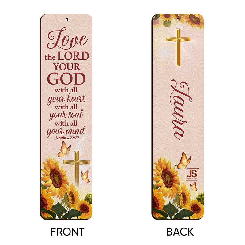 Must-Have Personalized Wooden Bookmarks - Love The Lord Your God With ...