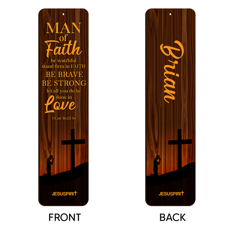 Special Personalized Wooden Bookmarks - Man Of Faith BM05 – Jesuspirit