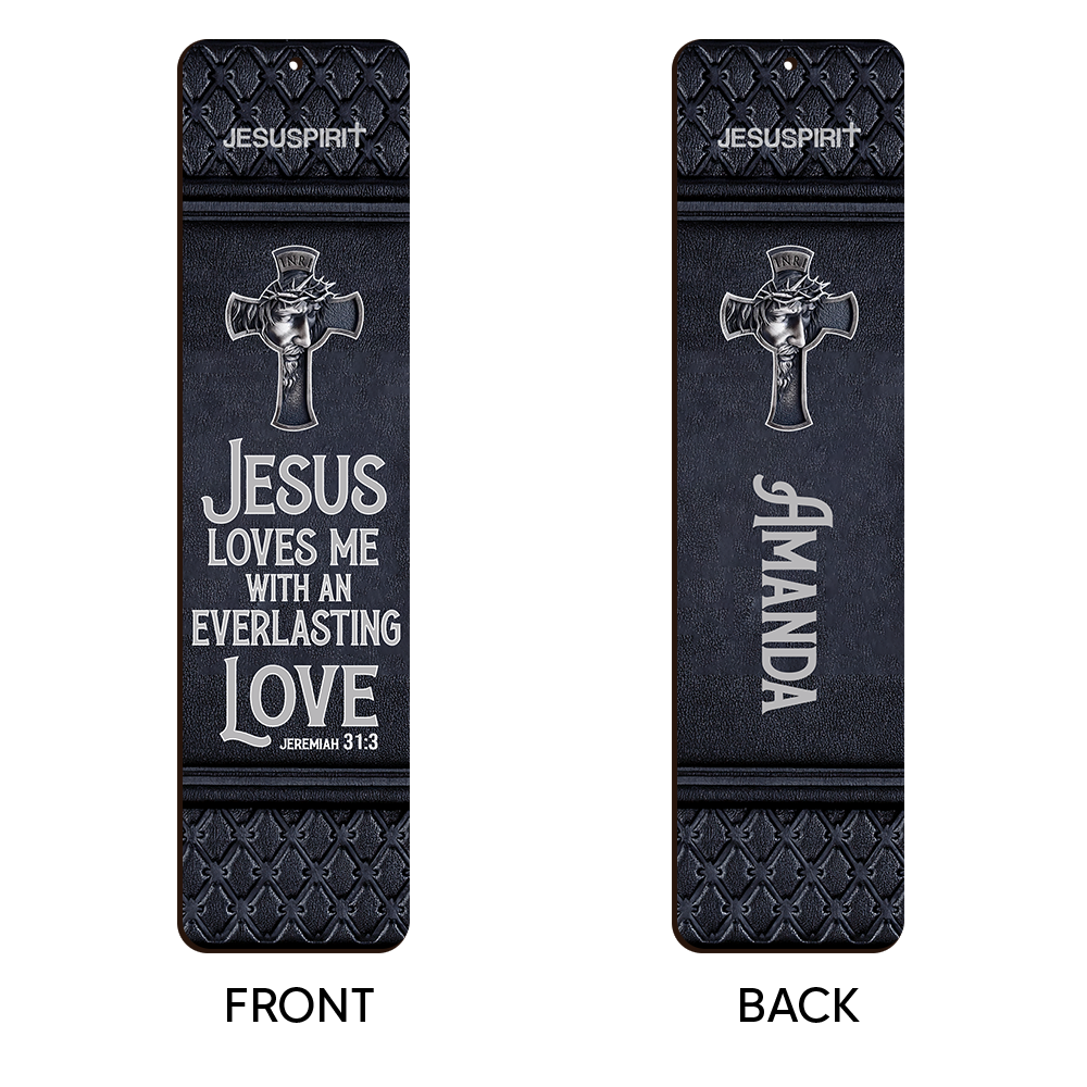Personalized Wooden Bookmarks - Jesus Loves Me With An Everlasting Lov ...