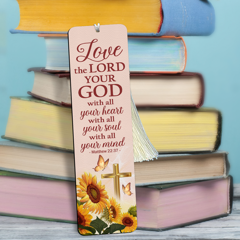 Must-Have Personalized Wooden Bookmarks - Love The Lord Your God With ...