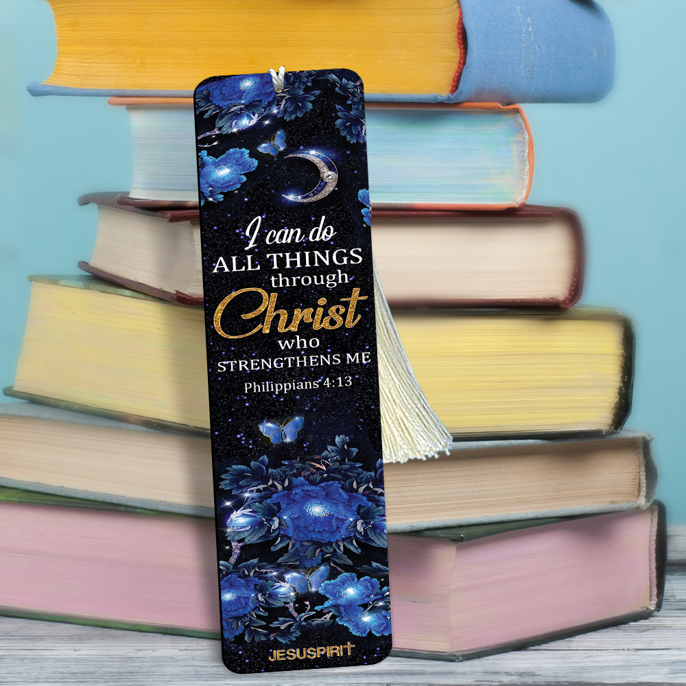 Pretty Personalized Wooden Bookmarks - I Can Do All Things Through Chr ...