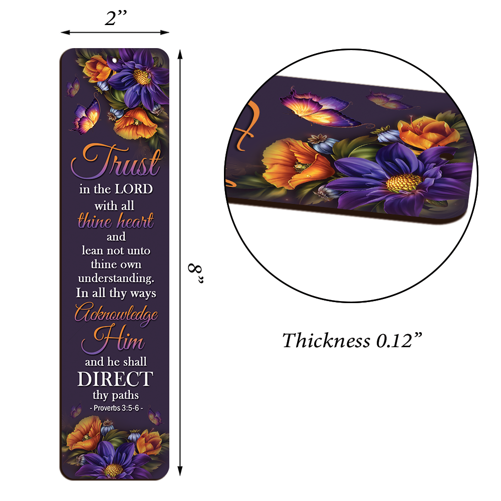 Personalized Wooden Bookmarks - Trust In The Lord With All Thine Heart ...